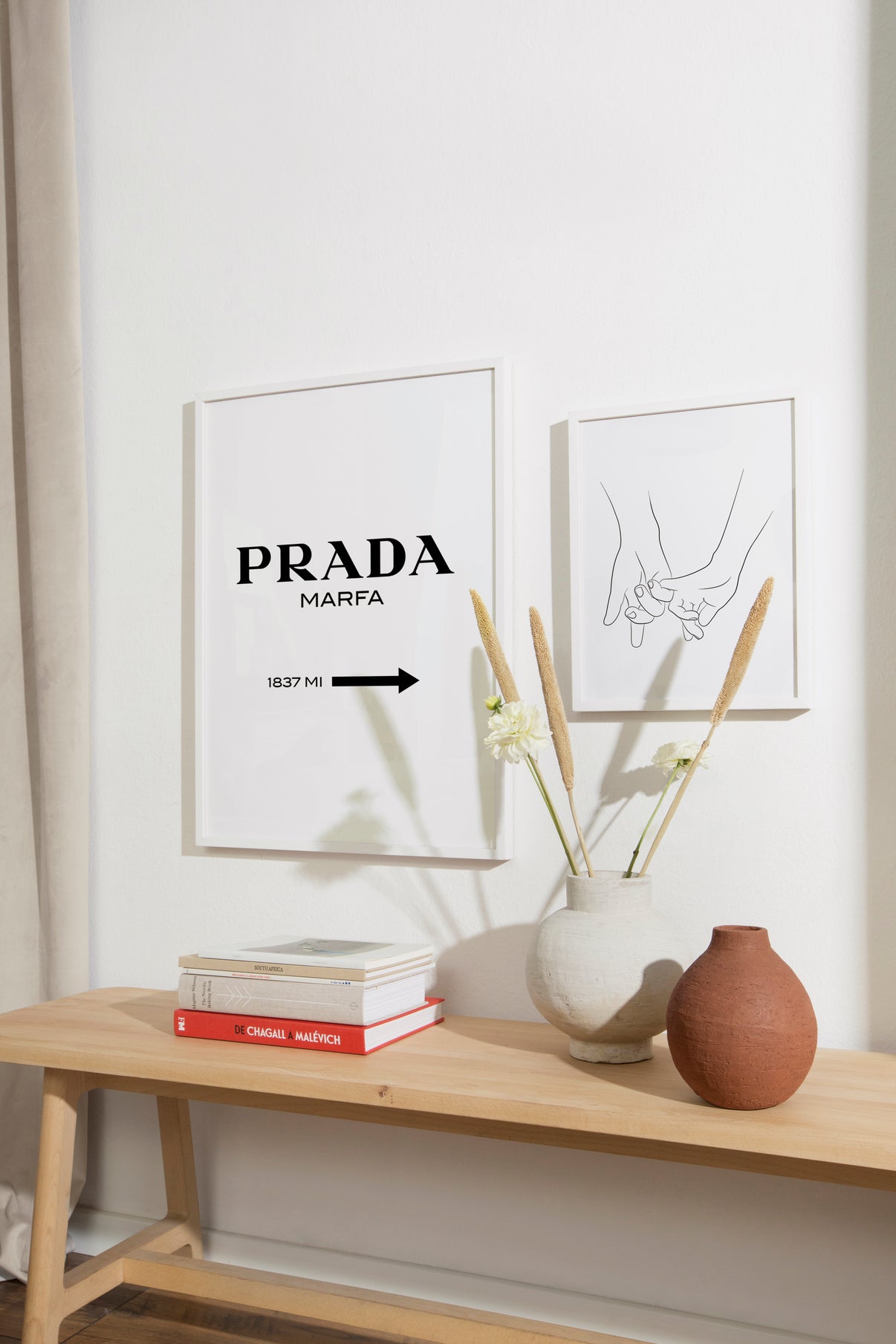 Hands - Pink promise scandinavian poster | Wall art, framed prints and ...