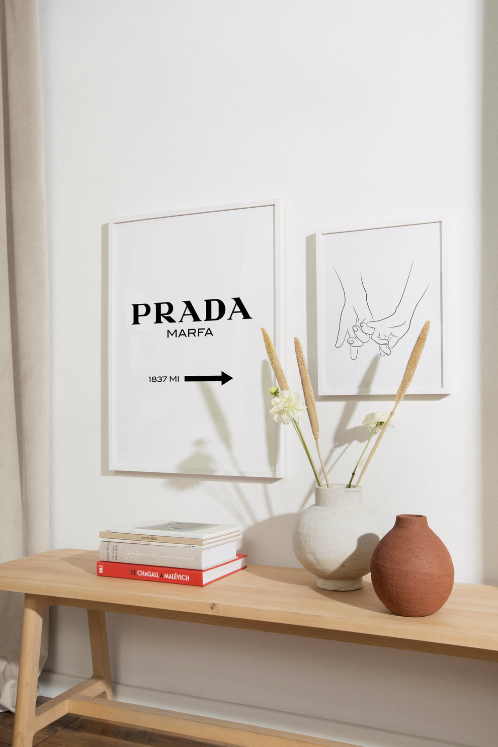 Hands - Pink promise scandinavian poster | Wall art, framed prints and ...